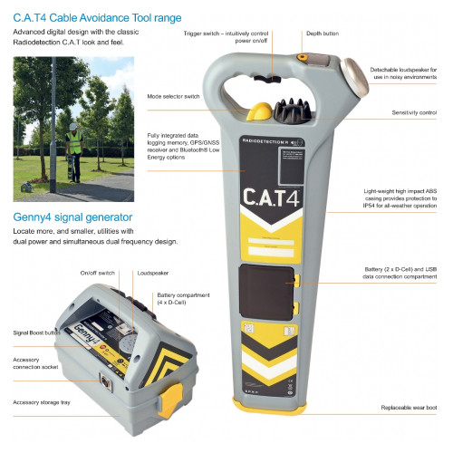 Design & Survey - Radiodetection CAT4 Cable Avoidance Tool with StrikeAlert